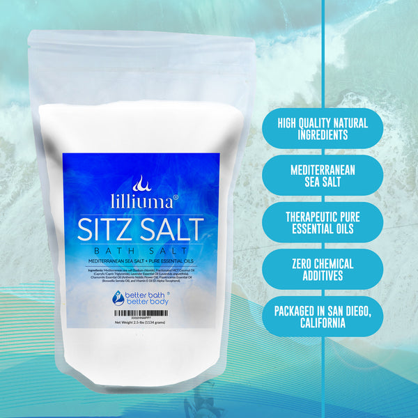 Lilliuma Sitz Bath Salt - Mediterranean Sea Salt Bath Soak – Better ...