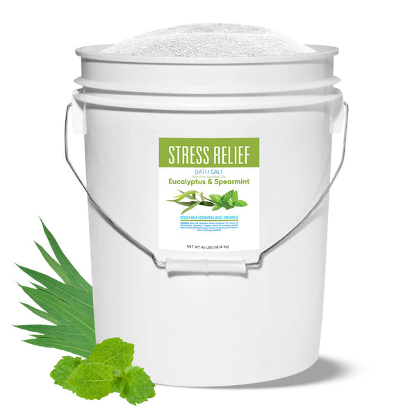 Bulk Size Stress Relief Bath Soak 45 lbs Bucket - Wholesale Epsom Salt ...