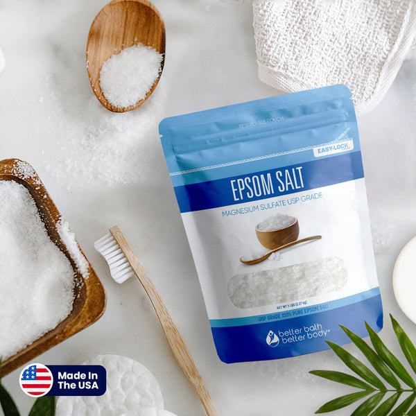 Epsom Salt USP Grade (Plain Epsom Salt No Additives) – Better Bath ...